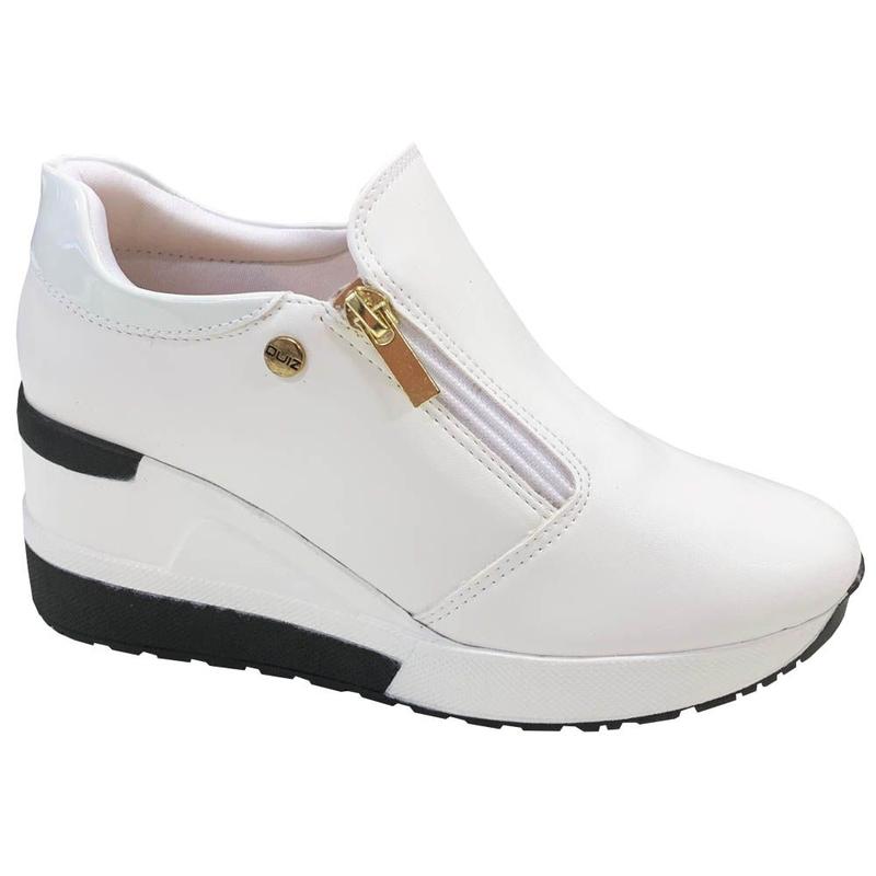 Tênis Quiz Sneaker Zíper 64-1852 Feminino 11852 - Tênis Feminino ...