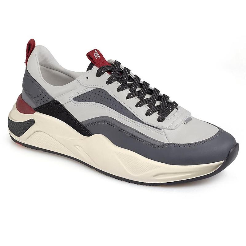 Tênis Rafarillo Move Couro Cadarço Perfuros Estiloso Casual - Tênis ...