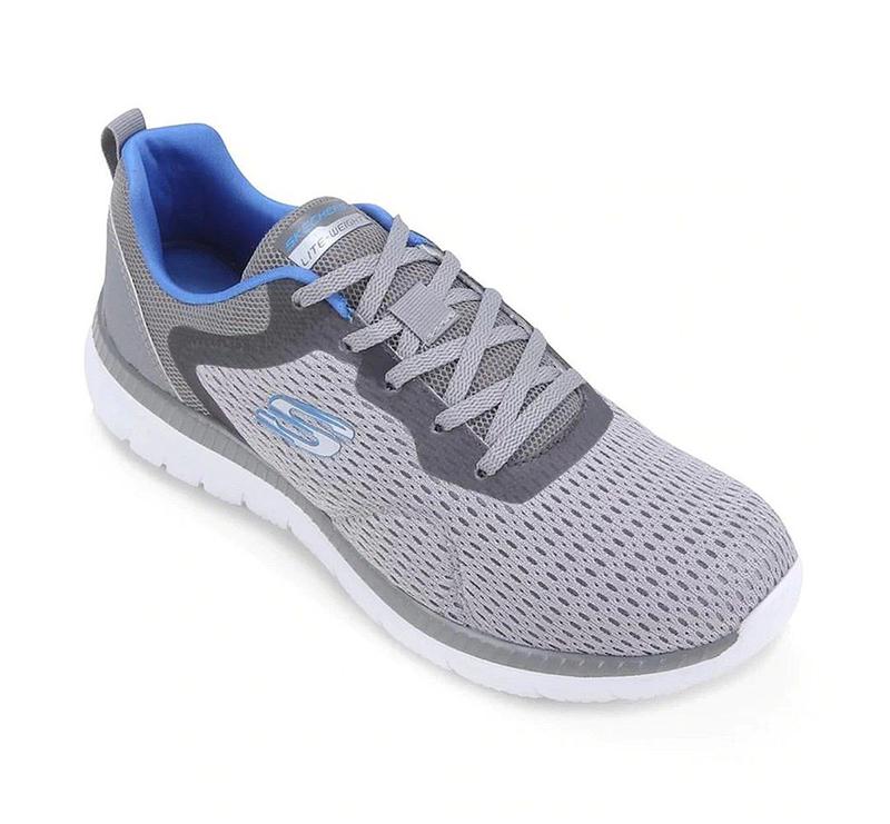 Tênis Skechers Bountiful Quick Path Masculino Cinza - Tênis Esportivo ...