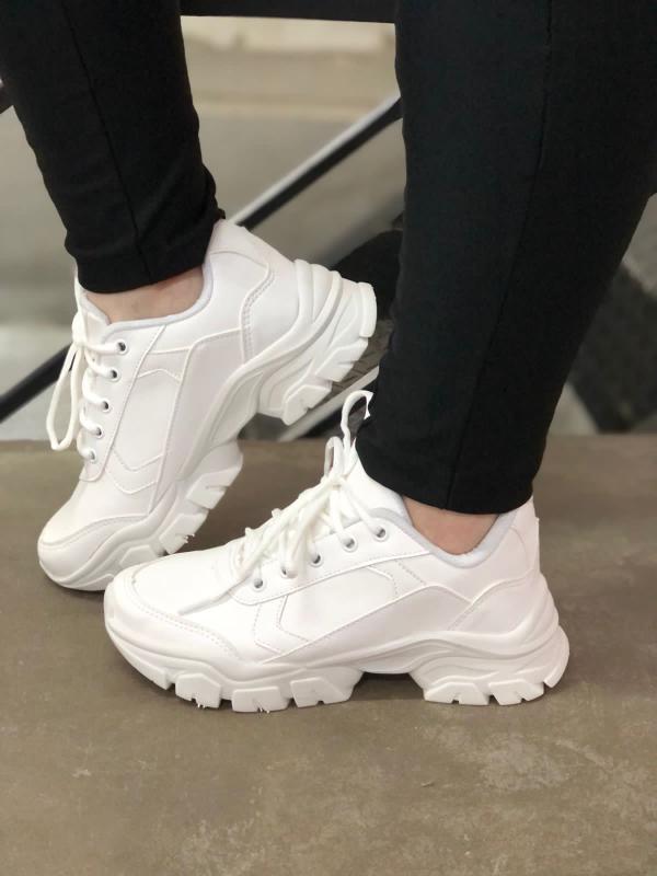 Tênis Sneaker Feminino Chunky Casual Tratorado - Branco - Hugo Sampaio ...