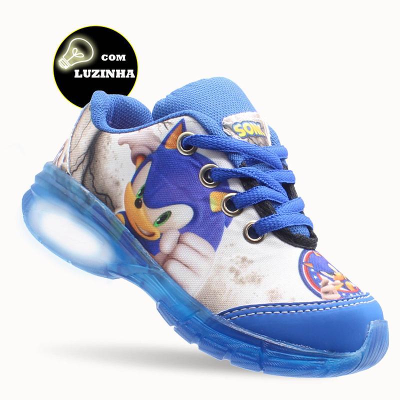 Tenis Sonic com Luz led infantil masculino azul - EDS - Tênis Infantil ...