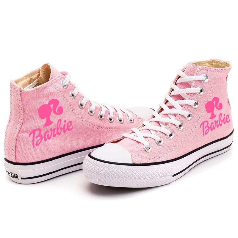 Tênis Star Cano Alto Da Barbie Mundo Real Rosa Feminino Infantil e ...