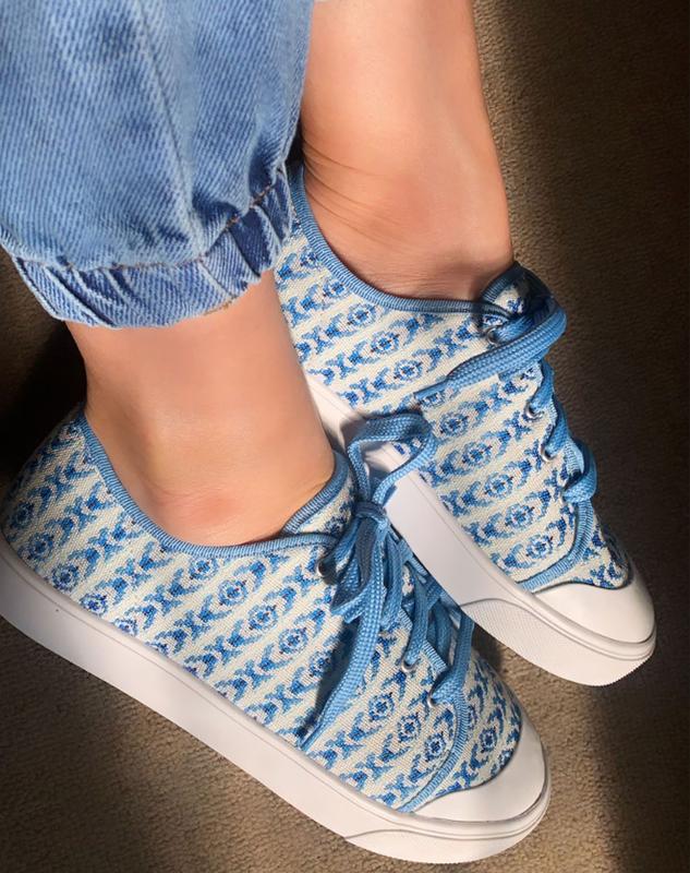 Tênis Tecido Barroco Azul Bebê - Lelive - Tênis para Bebês - Magazine Luiza