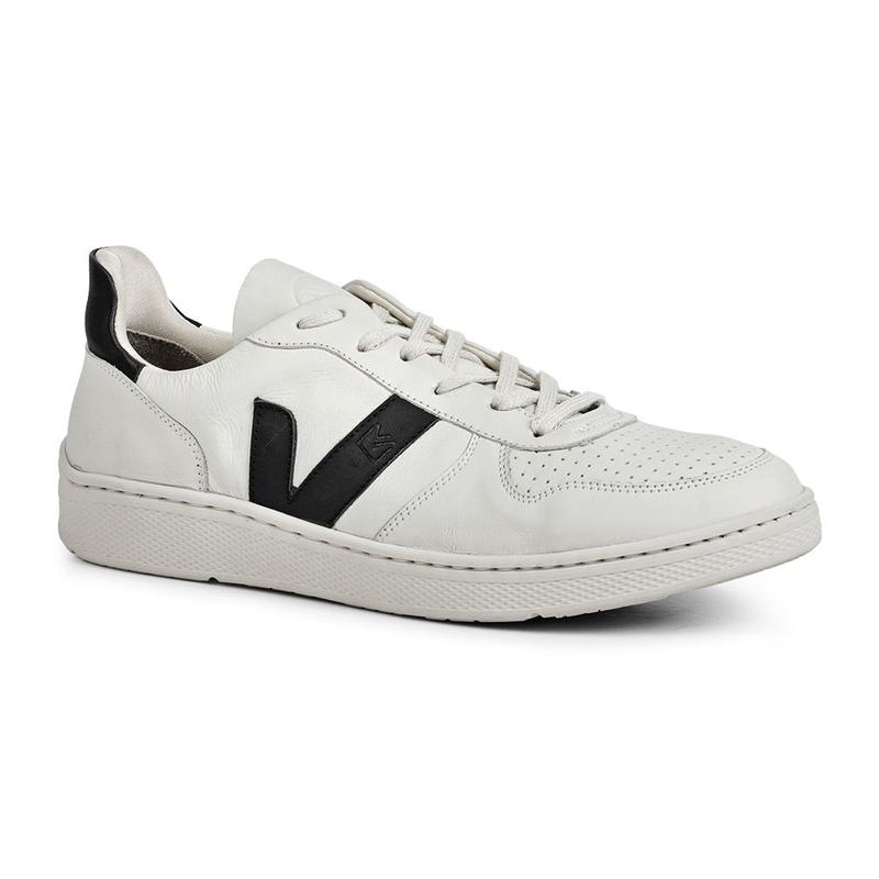 Tenis Unissex V-12 Couro Extra White and Black VRT Volker - Mariane ...