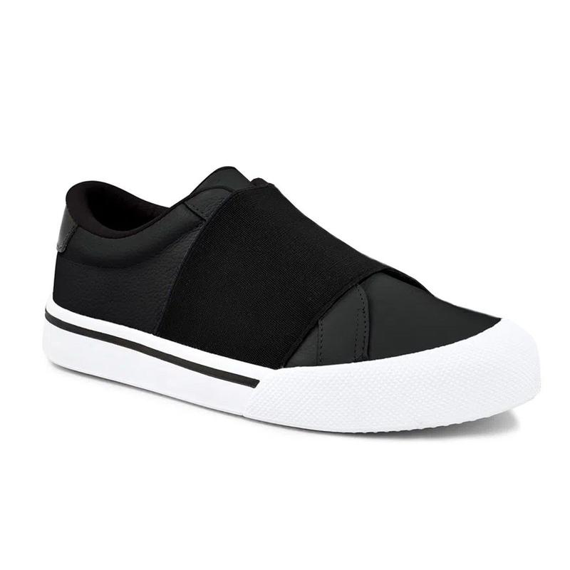 Tênis Usaflex Feminino Casual Slip-on Couro e Elástico AF4009 - Slipper ...