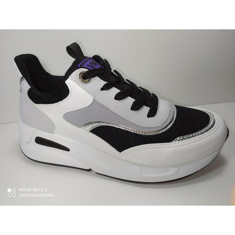 Tenis Via Marte 21-13005-01 Napa /preto/prata - Tênis Feminino ...