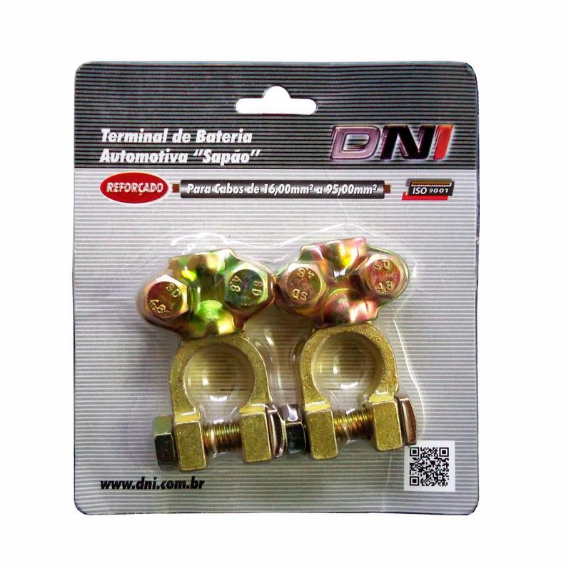 Terminal de Bateria Automotiva Sapão Kit 2 Peças - DNI - Elétrica de ...