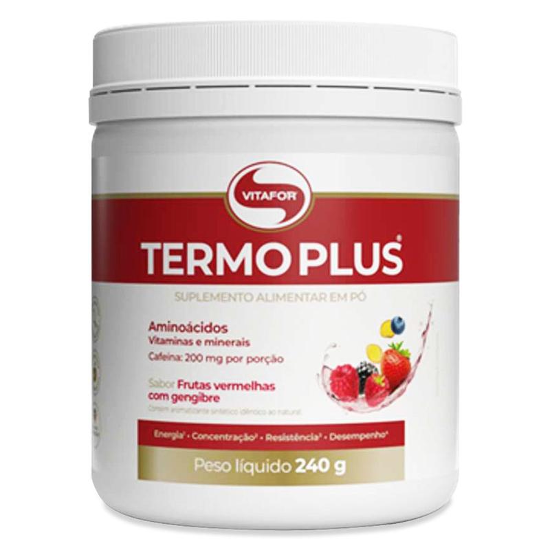 Termo Plus Vitafor Sabor Frutas Vermelhas com Gengibre - 240g - Pré ...