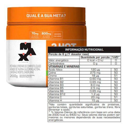 Termogênico 2Hot 200gr Uva - Max Titanium - Termogênico - Magazine Luiza