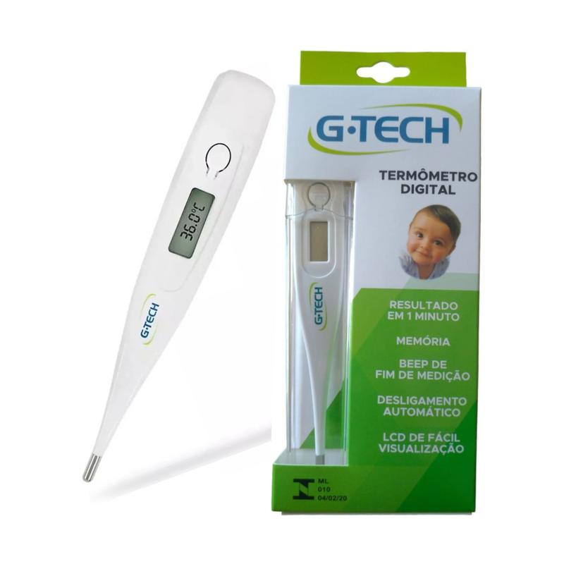 Termômetro Clínico Digital G-tech Branco Thgt1027b - Termômetro Digital ...