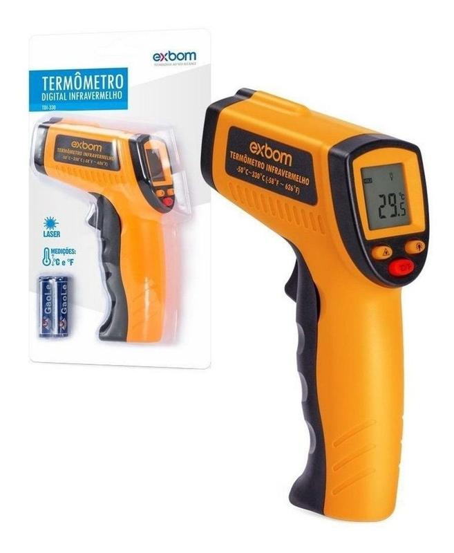 Termômetro Laser Digital Infravermelho Temperatura Cº e Fº - Exbom ...