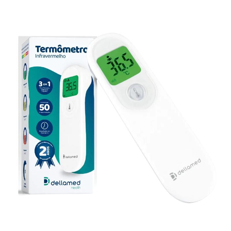 Termometro Sensor Termico Adulto E Pediatrico Infravermelho - DELLAMED ...