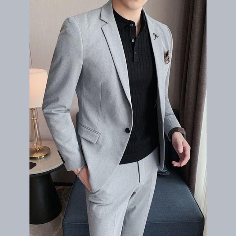Terno/Costume Slim Fit Microfibra - Grafite 13-2 - Império Da Moda ...