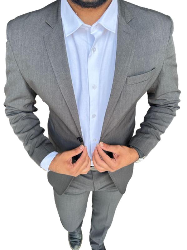 Terno Italiano Slim Melange Paletó + Calça - Microfibra Várias Cores ...