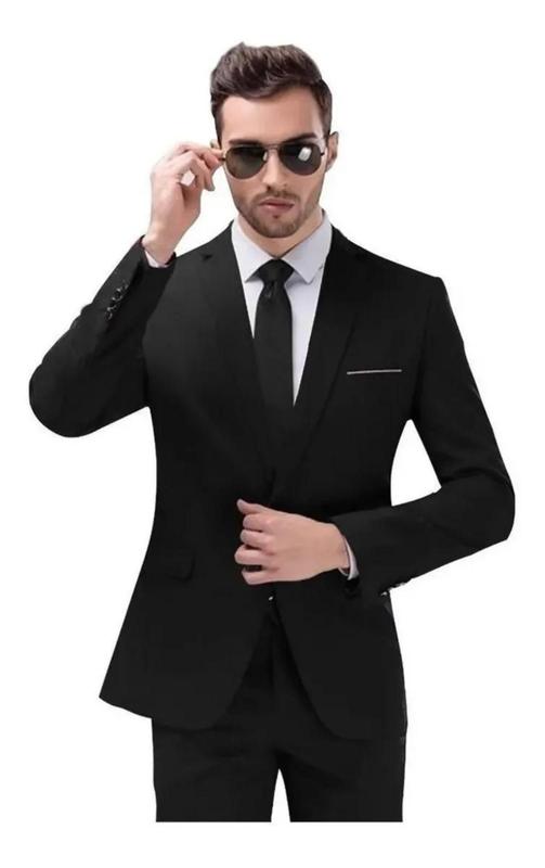Terno Slim de Corte Italiano -Preto- Paletó + Calça + Barato "ENVIO ...