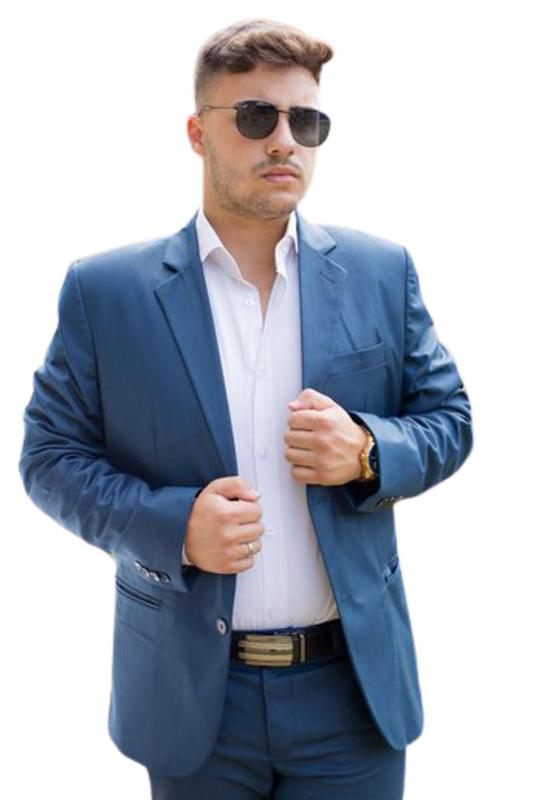 Terno Slin Poliviscose -Azul Turquesa- Paletó + Calça + Barato "ENVIO ...