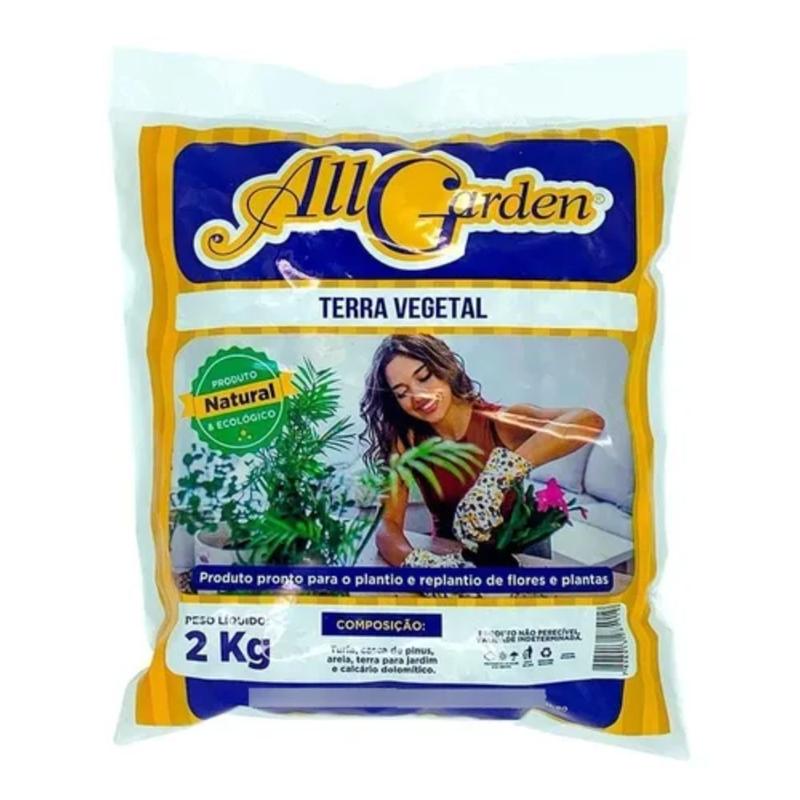 Terra Vegetal Plantio 2kg AllGarden Plantas Hortas Jardins - Allstate ...