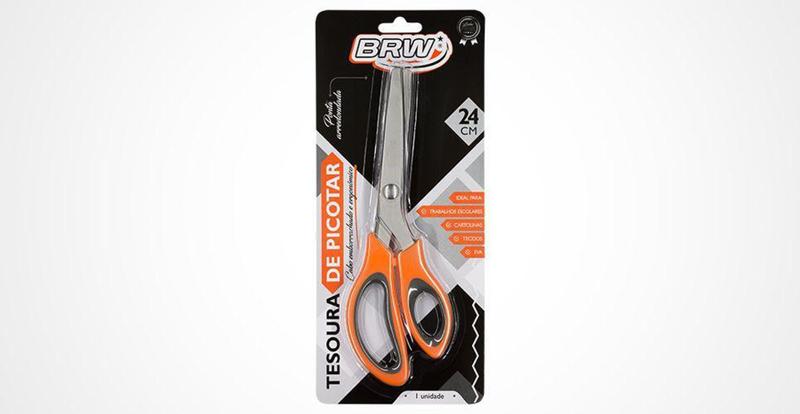 Tesoura de Picotar em Aço Inox 24cm - BRW - Tesoura de Picotar ...