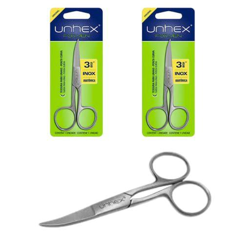 Tesoura de Unhas Ponta Curva (2u) Anatômica Unhex For Men - Tesoura de ...