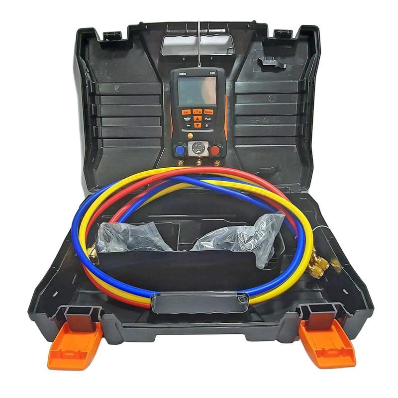 Testo 550 Kit Manometro digital com mangueira com bluetooth e 2 sondas ...