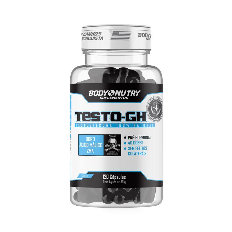 Testo-GH, 120 cápsulas - Body Nutry - Vitaminas A-Z - Magazine Luiza