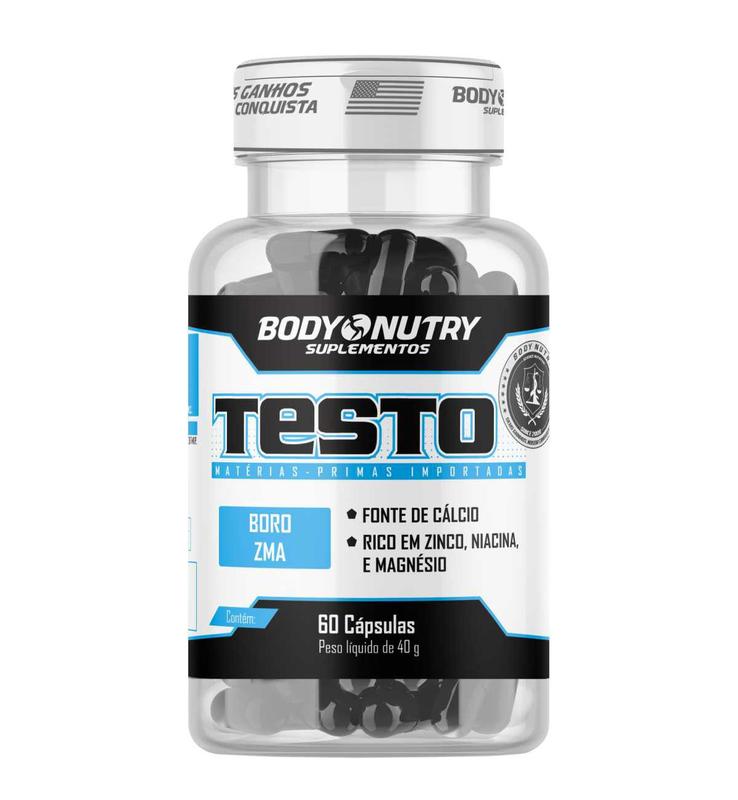 Testo, pote 60 cápsulas, Body Nutry - Pró-Testosterona - Magazine Luiza