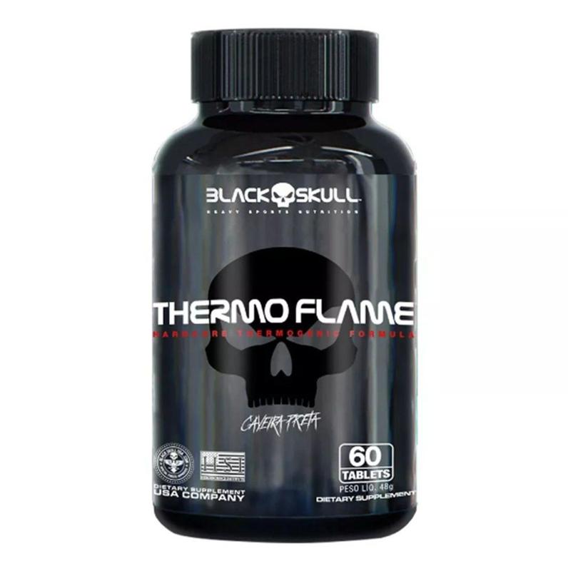 Thermo flame - 60 tabs - black skull - Termogênico - Magazine Luiza