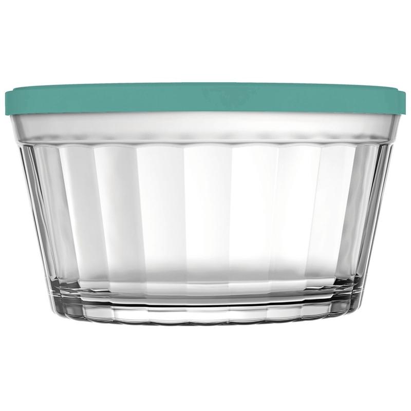 Tigela de vidro 1 Litro estilo Americano com tampa Colors - Nadir ...