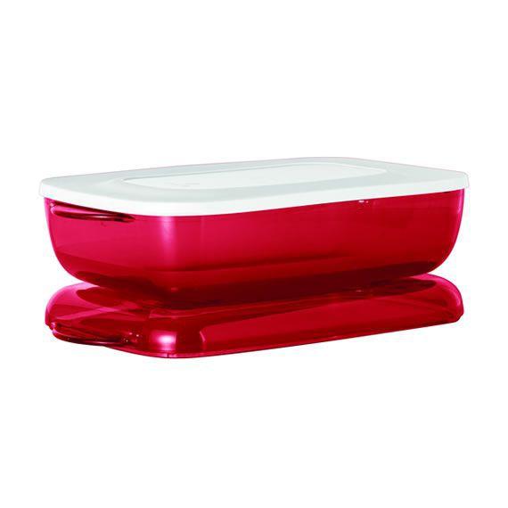 Tigela Microplus Retangular Vermelha 1.7L - Tupperware - Tigela ...