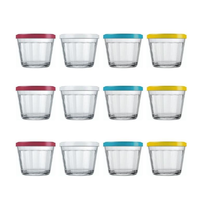 Tigela Nadir Americano Com Tampa Colorida 12 Peças De 150ml - Tigela ...
