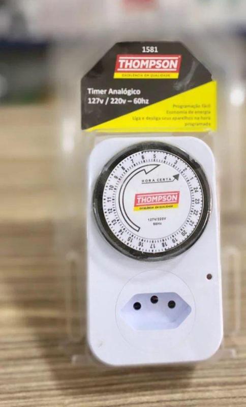 TIMER ANALOGICO 127v/220v-60hz - THOMPSON - Plugs e Adaptadores ...