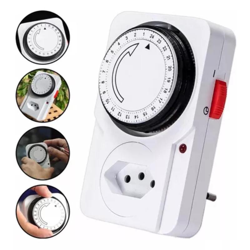 Timer Analógico 24 Horas Tensão 127v/220v - Bivolt - Wcan - Timer de ...