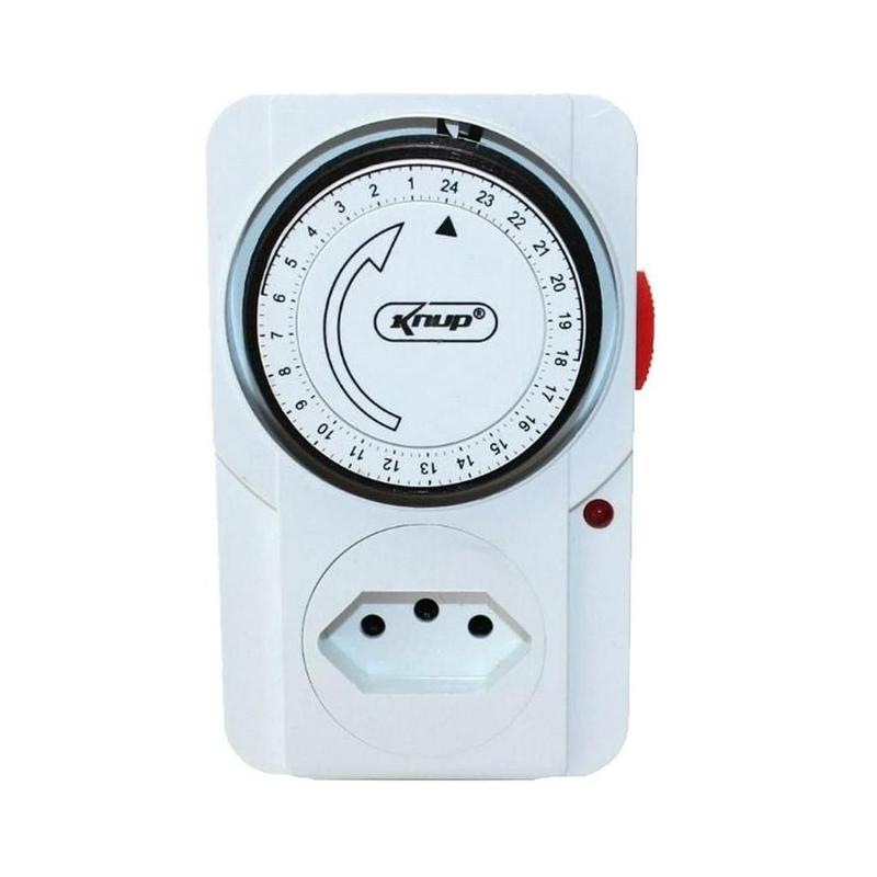 Timer Temporizador Analógico Bivolt Programável 24 Horas Knup - Plugs e ...
