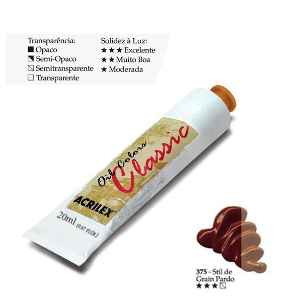 Tinta a Oleo Classic 20ml Stil Grain Pardo 375 ACRILEX - Tinta a Óleo ...