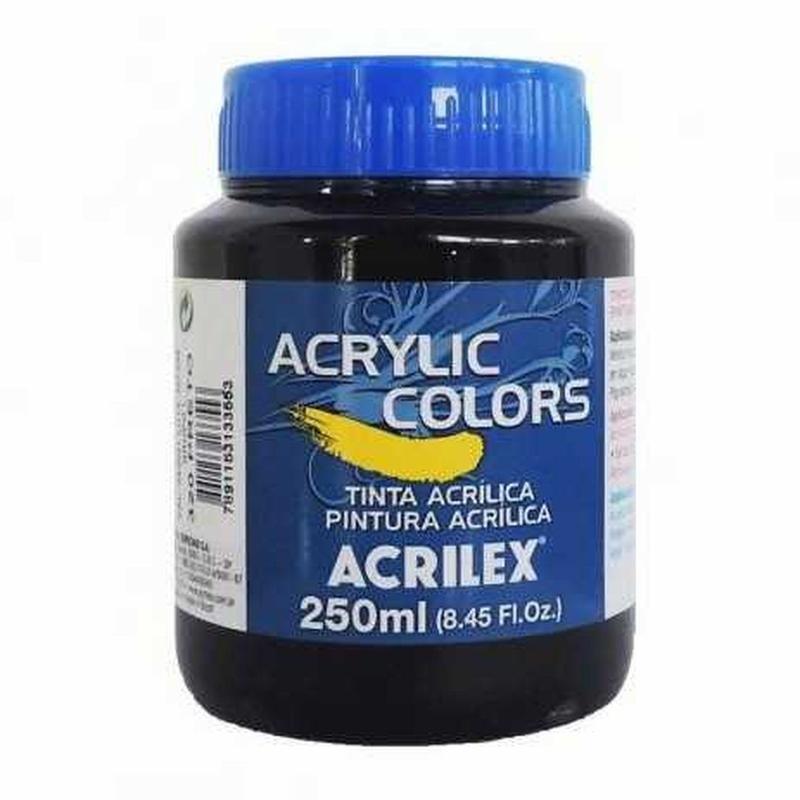 Tinta acrilica 250ml preto acrylic colors acrilex - Tinta Acrílica ...