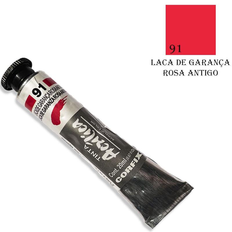 Tinta Acrílica 37ml 091 Laca de Garanca Rosaantigo Corfix - Tinta ...