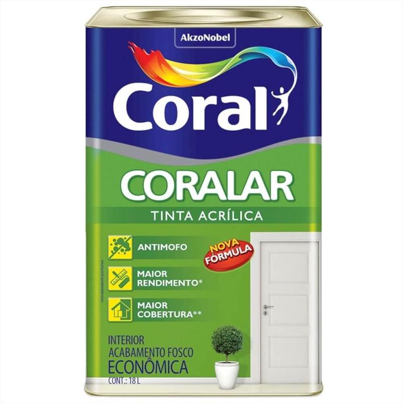 Tinta Acrílica Coralar Pêssego 18 Litros - CORAL - Tintas Coral - Tinta ...