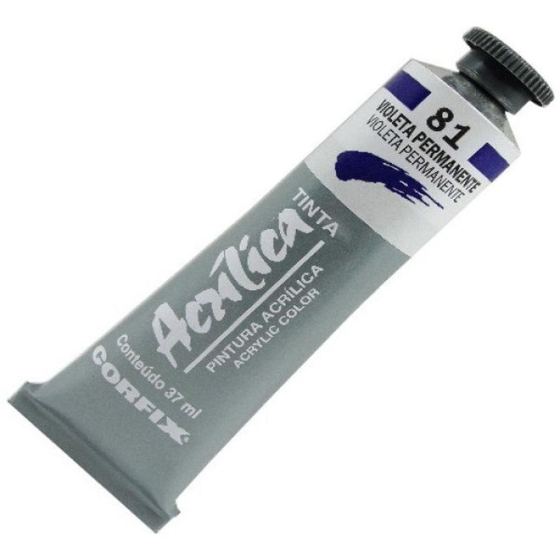 Tinta Acrílica Corfix Violeta Permanente 37ml - TINTAS CORFIX - Tinta ...