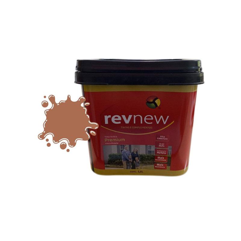 Tinta Acrílica Fosca Premium Para Interior e Exterior 3,6L Cor: Marrom ...
