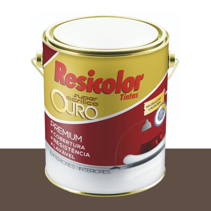 Tinta Acrílica Fosca Resicolor Pinhão 3,2 L - Tinta para Parede ...
