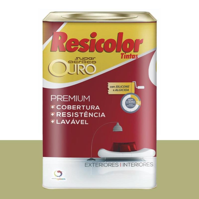 Tinta Acrílica Fosca Resicolor Verdite 16 L - Pintura - Magazine Luiza