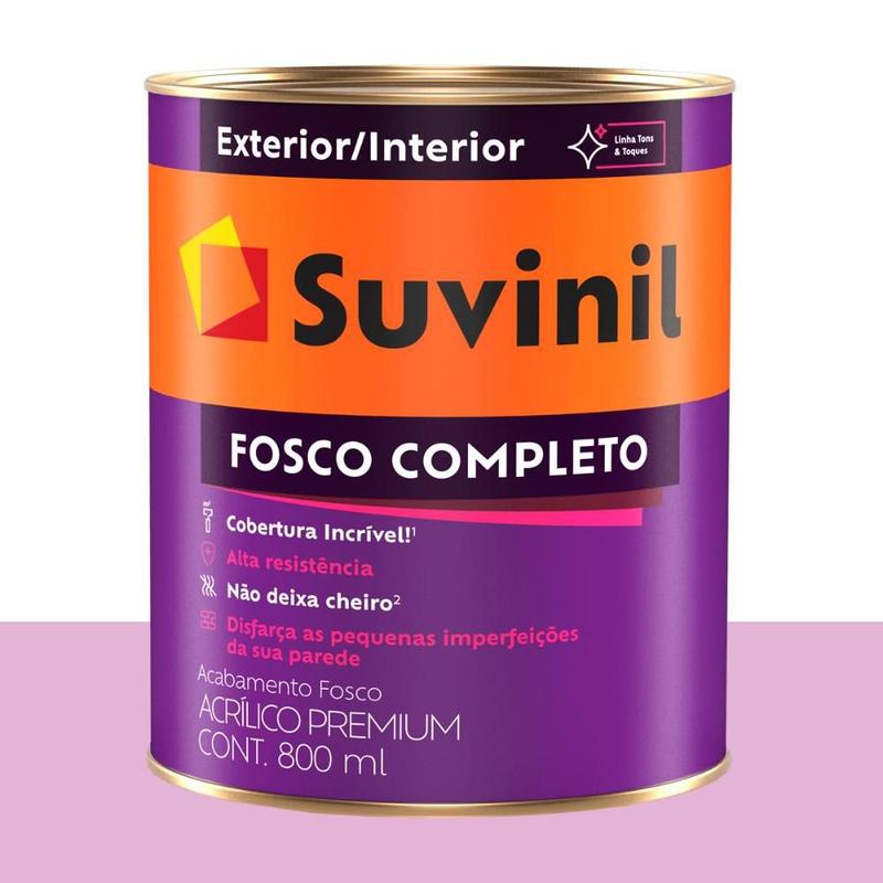 Tinta Acrílica Fosca Suvinil Purpurina 800 ml - Tinta para Parede ...