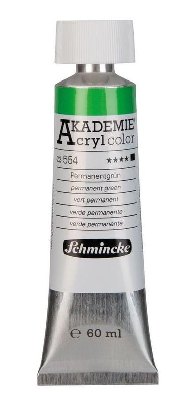 Tinta Acrílica Importada Schmincke 554 Permanent Green 60ml - Tinta ...