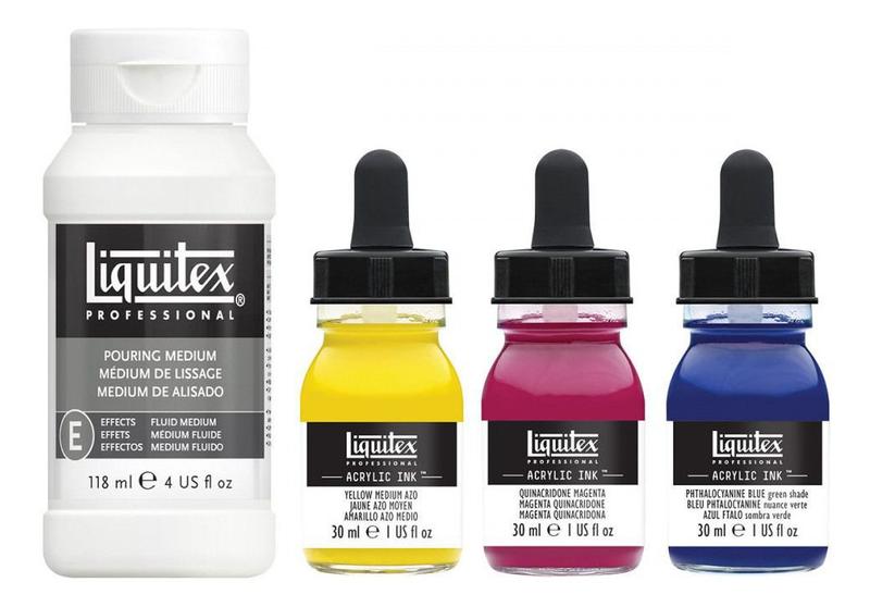 Tinta Acrílica Líquida 30ml 04 Peças Cores Primária Liquitex - Tinta ...