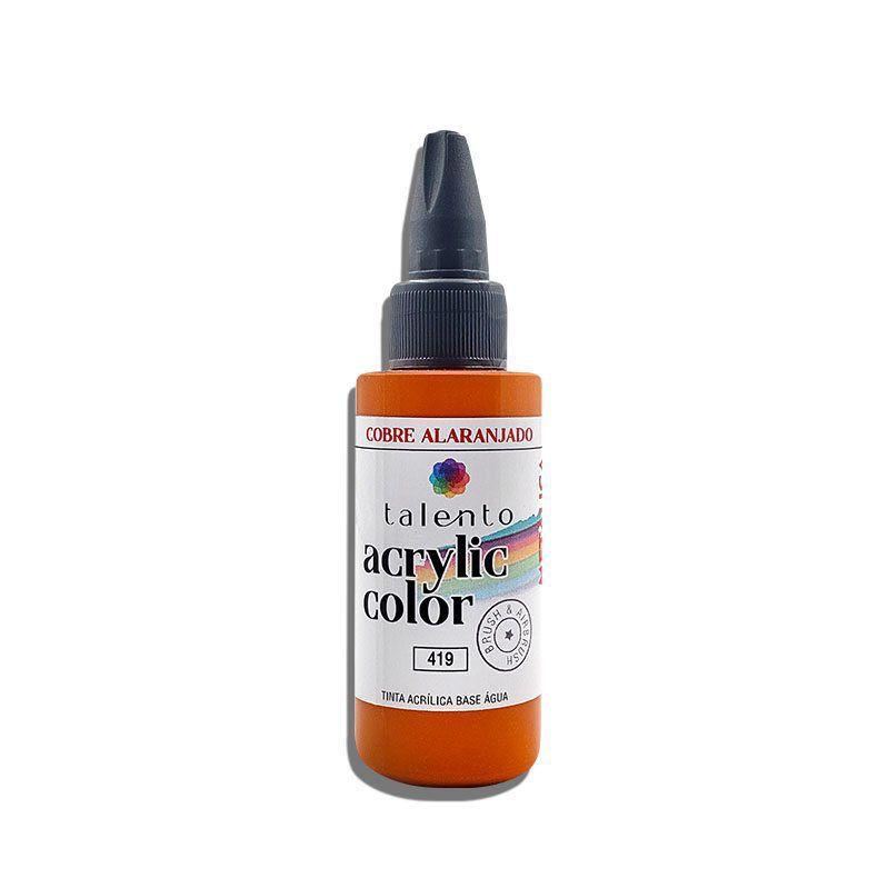 Tinta Acrylic Color 30ml Metalica 0419-cobre Alaranjado - TALENTO ...