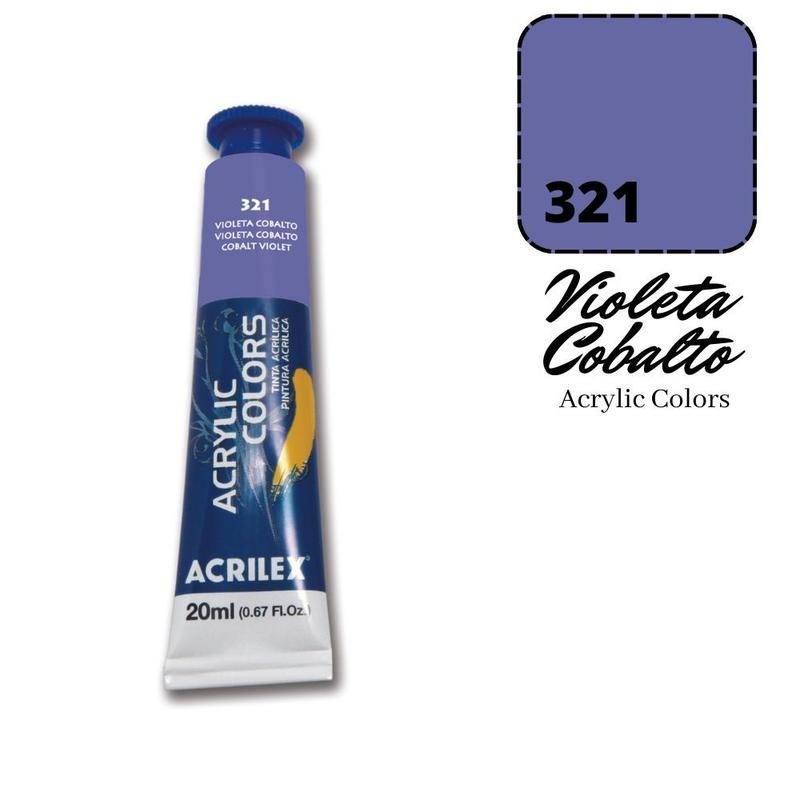 Tinta Acrylic Colors Acrilex 20ml 321 Violeta Cobalto - Pintura ...