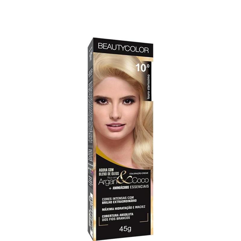 Tinta Beauty Color Coloração Creme 10.0 Louro Claríssimo 45g ...