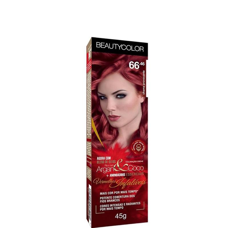 Tinta Beauty Color Coloração Creme 66.46 Chama Provocante 45g ...
