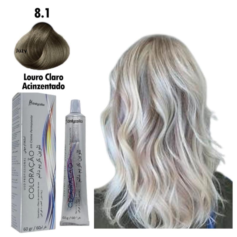 Tinta Cabelo Louro Claro Acinzentado Coloração 8.1 60g - Mairibel ...