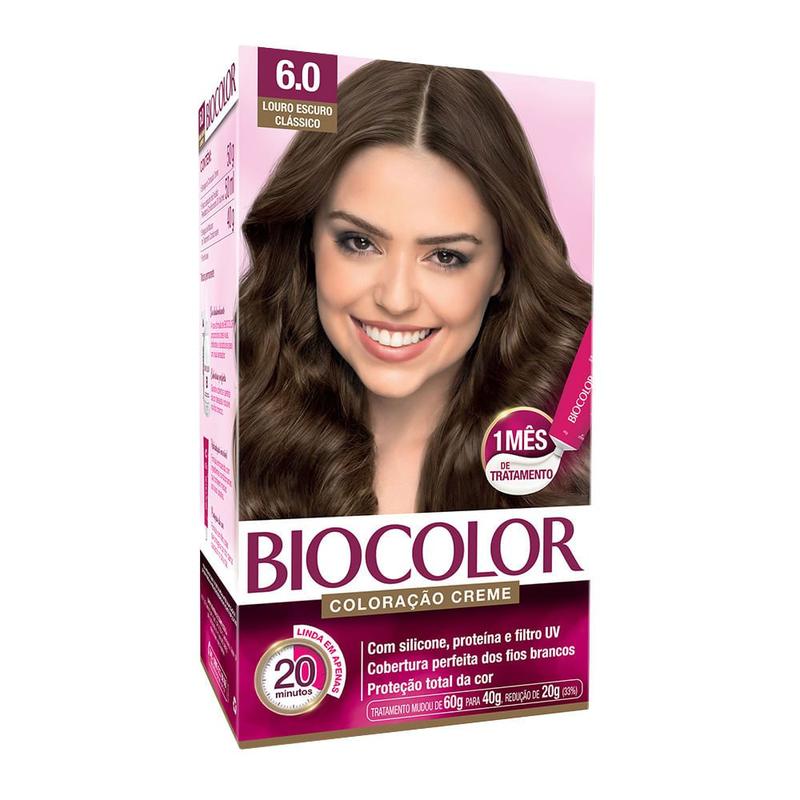 Tinta de Cabelo Biocolor Louro Escuro Clássico 6.0 - Tinta de Cabelo ...